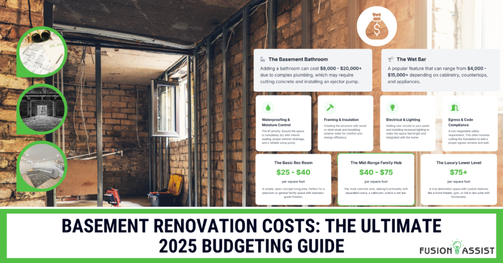 Basement Renovation Costs: The Ultimate 2025 Budgeting Guide - Fusion Assist